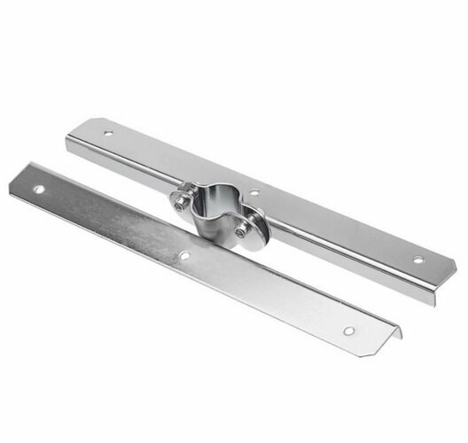 Держатель для полок, Полкодержатель для вертикальной трубы d- 25 мм, двухсторонний, хром- 8 шт. в упаковке.