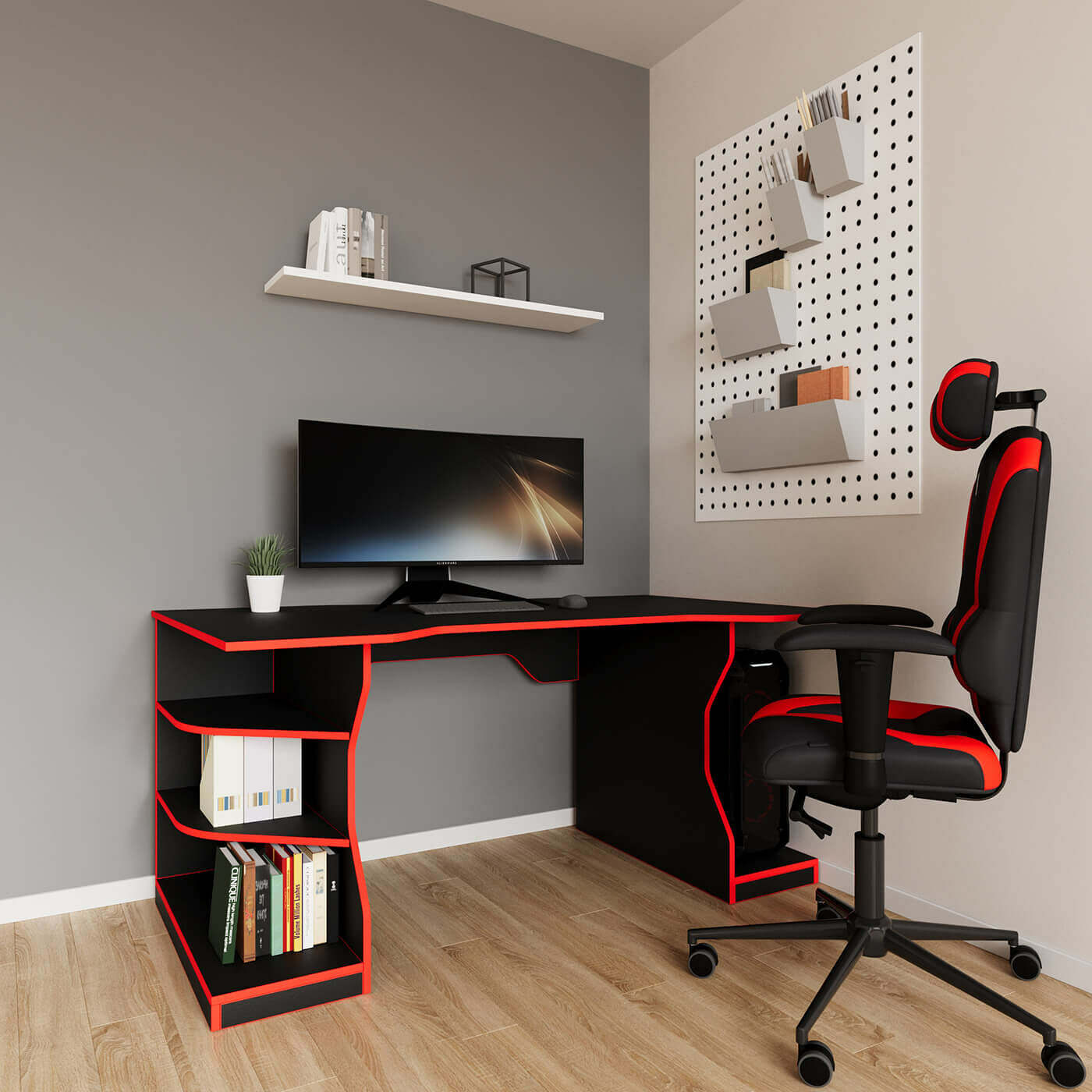 Компьютерный стол Игровой-800uap черный классический для офиса в современном стиле