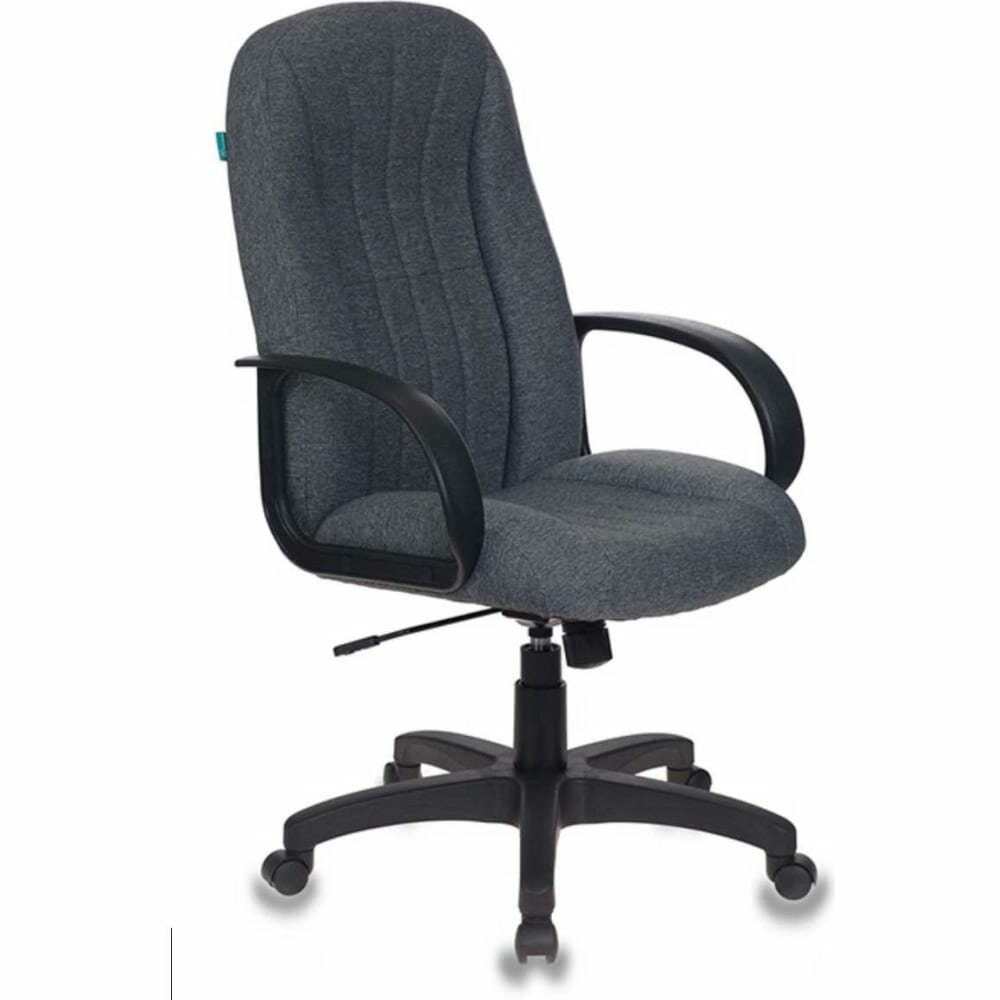 Кресло руководителя Бюрократ T-898/3C1 серый, регулируемое сиденье, подлокотники из пластика, вращающийся механизм