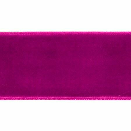 Тесьма/Лента из полиэстера с бархатистым ворсом с одной стороны/малин./1см./23м./