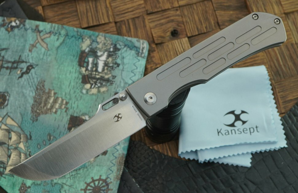 Складной нож Kansept Knives Reedus, сталь CPM S35VN, сатин, рукоять титан