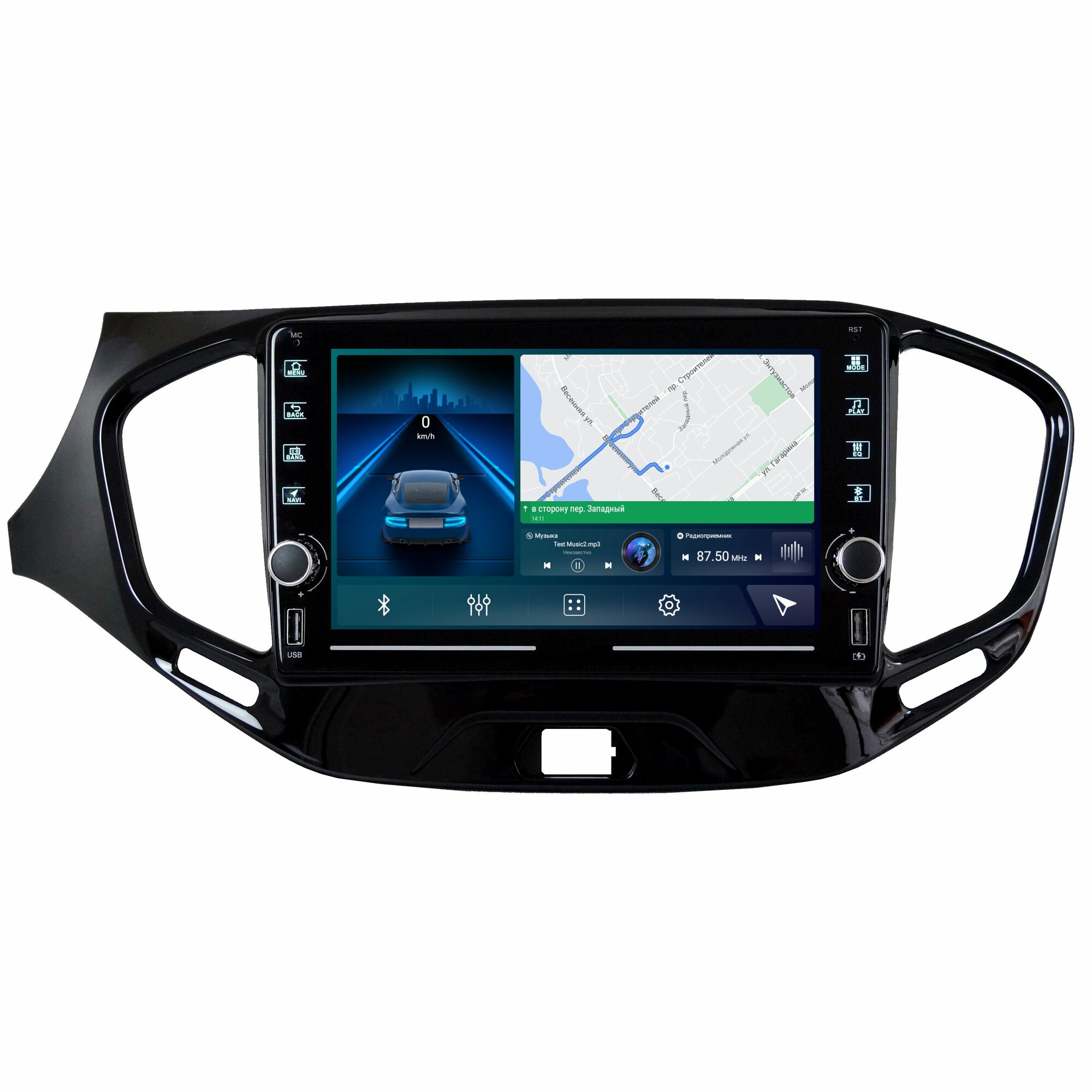 Магнитола R320 подходит для Lada Vesta с Android 14, 4/64Gb память, 8 ядерный процессор, Carplay, DSP, 4G модем (Sim)