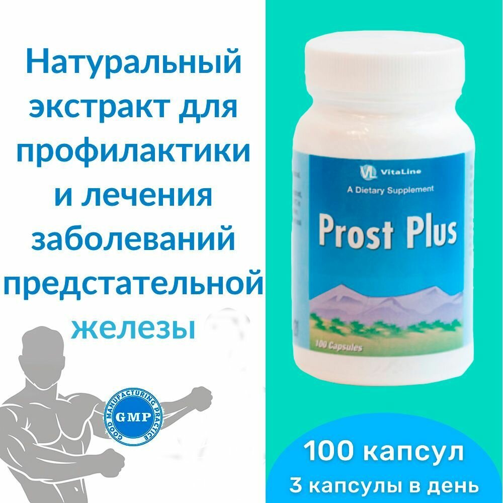 Прост Плюс Виталайн / Prost Plus Vitaline (капсулы по 320 мг) - натуральный экстракт для профилактики и лечения заболеваний предстательной железы