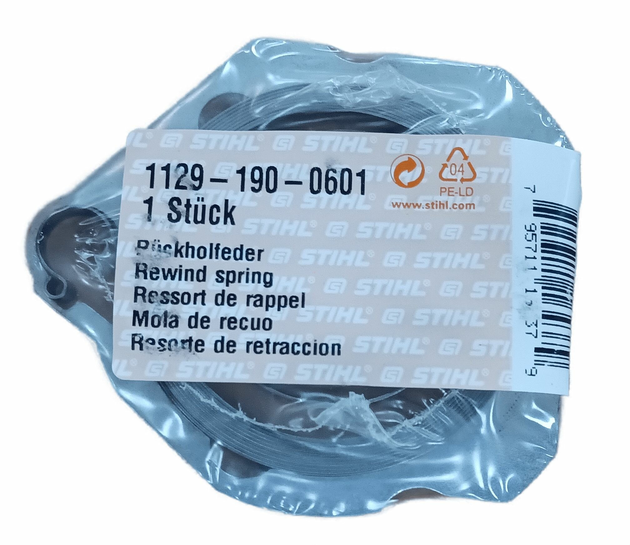 Пружина стартера возвратная Stihl MS 170-250,270,280,290,390,440. 11291900601