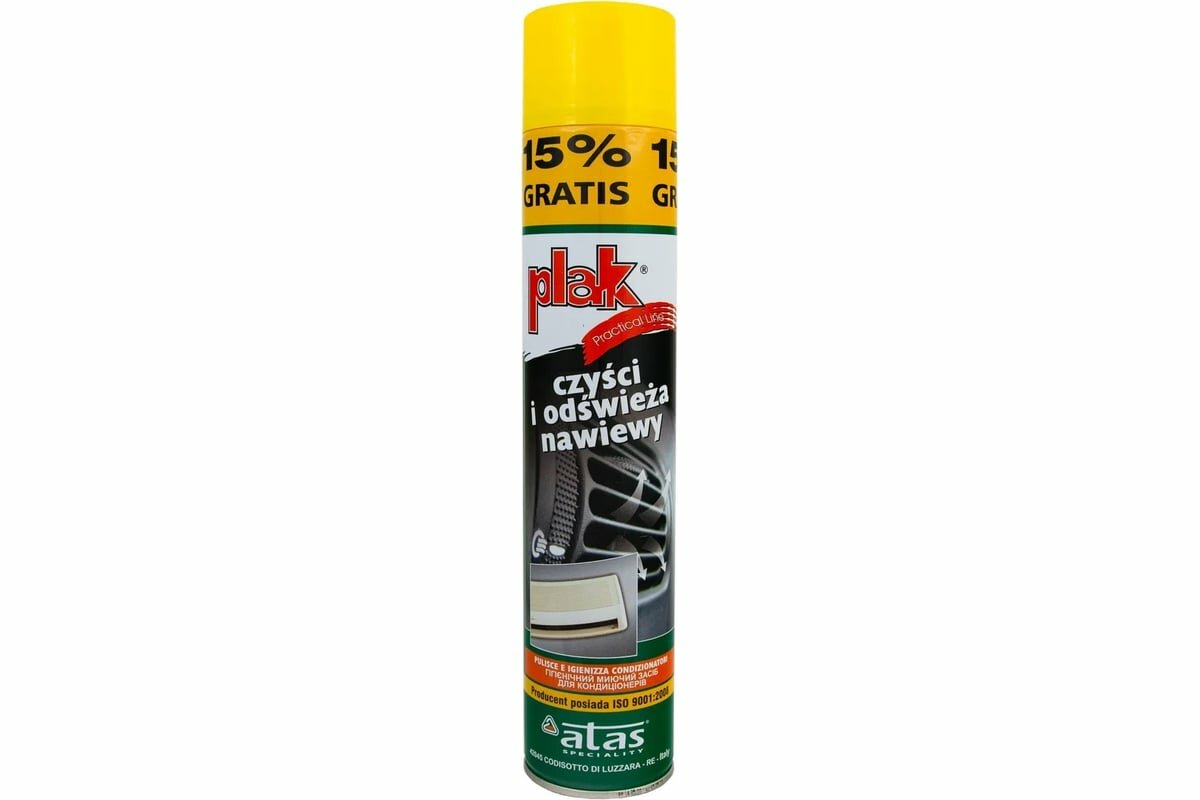 Atas PLAK Очиститель кондиционера пенный с трубочкой 500мл, Лимон 50040
