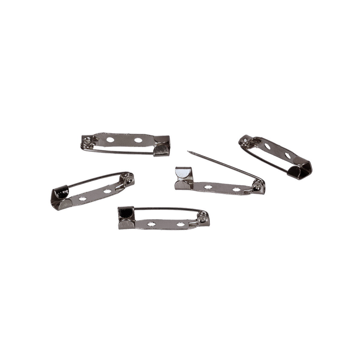 Заготовки для броши 5 штук 2.5 см "Zlatka" DC-310/5, №03 под черный никель