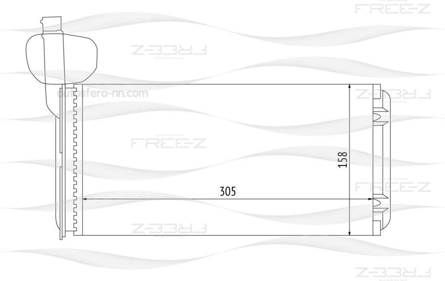 FREE-Z KW0250 Радиатор отопителя