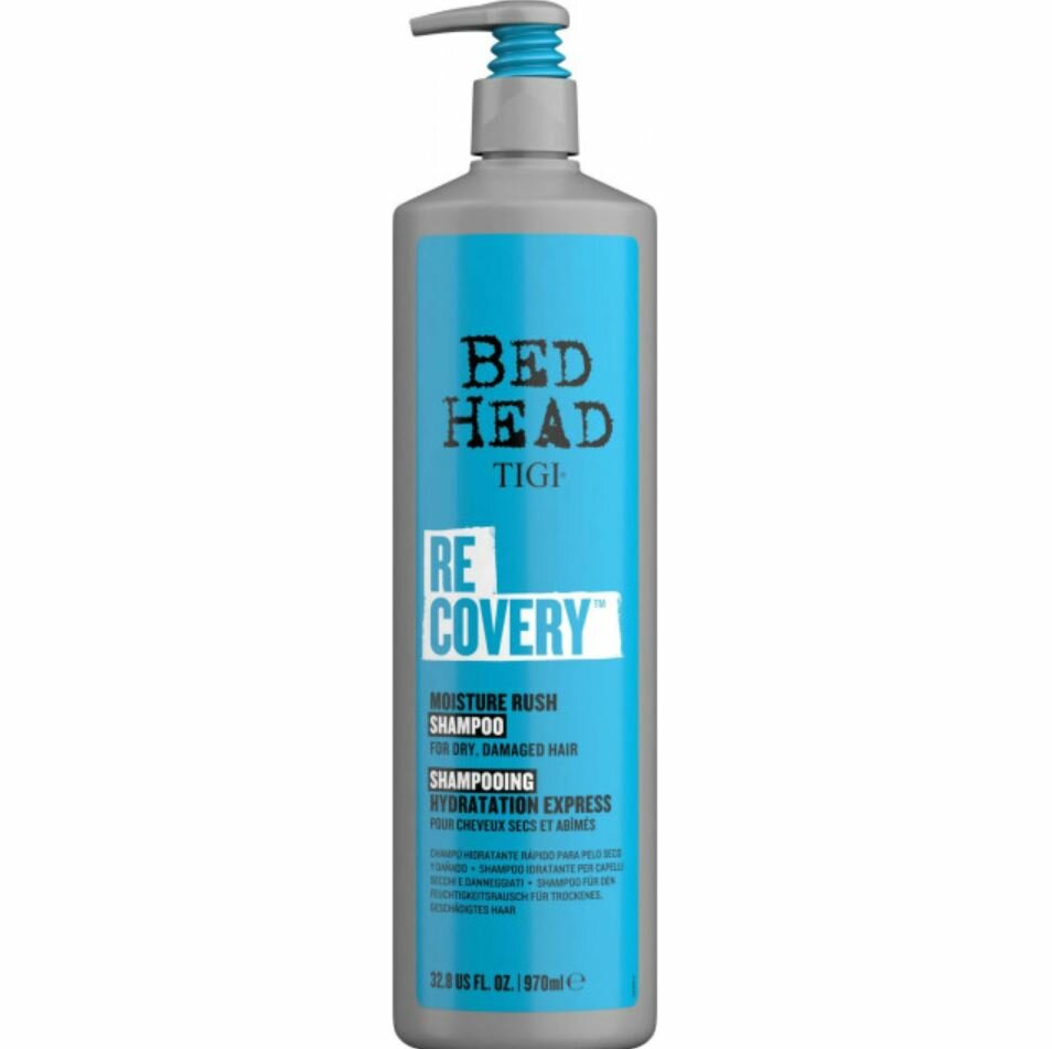 TIGI BED HEAD, Recovery, Мoisture rush, Шампунь увлажняющий для сухих и поврежденных волос, 970 мл