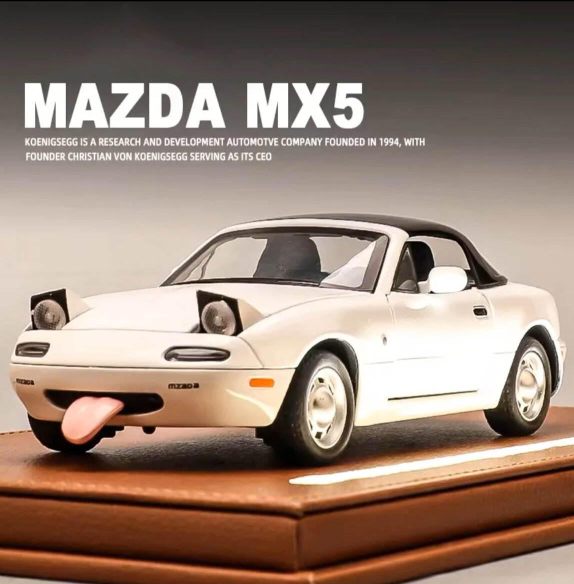 Коллекционная масштабная модель Mazda MX-5 Roadster 1:24 (металл, свет, звук)
