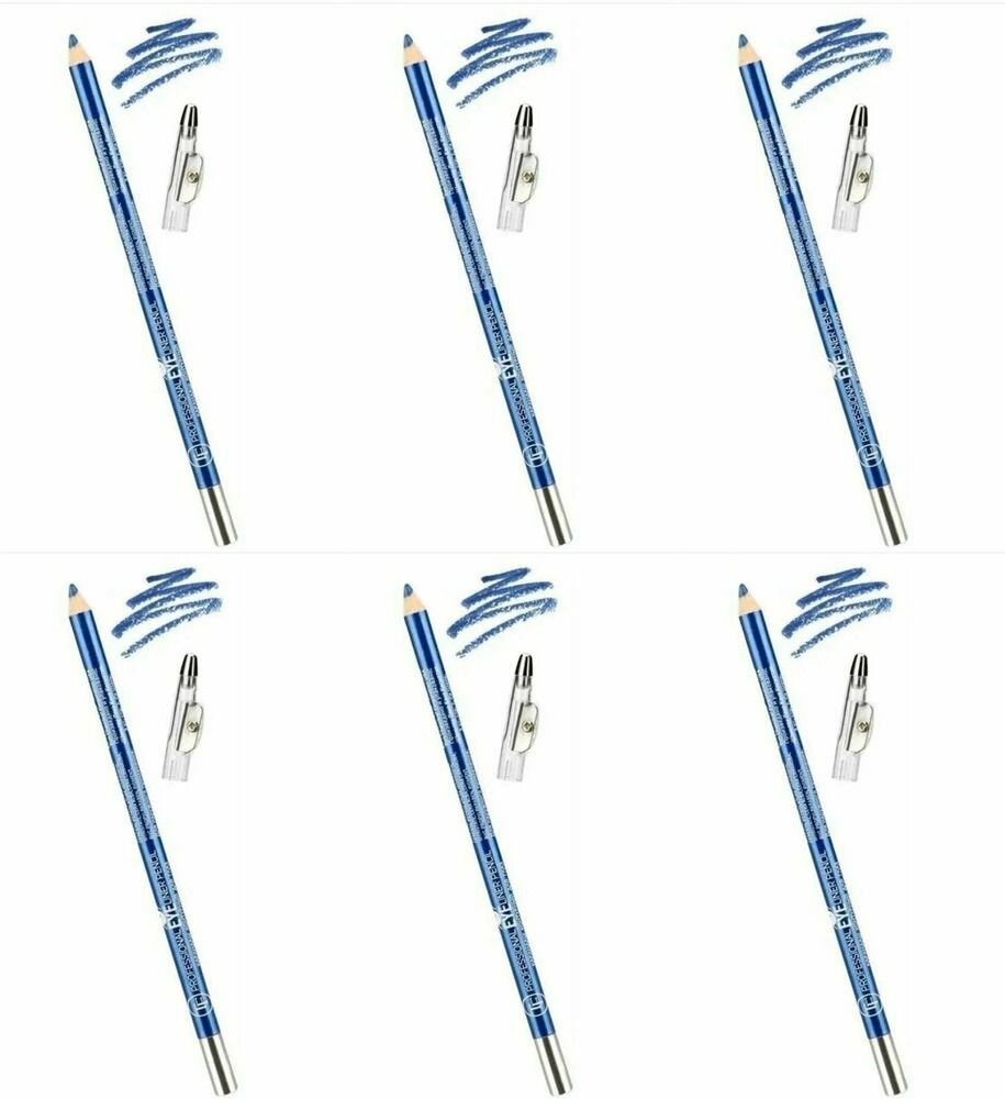 TF cosmetics Карандаш для глаз с точилкой, тон 052, холодный голубой , 6 шт