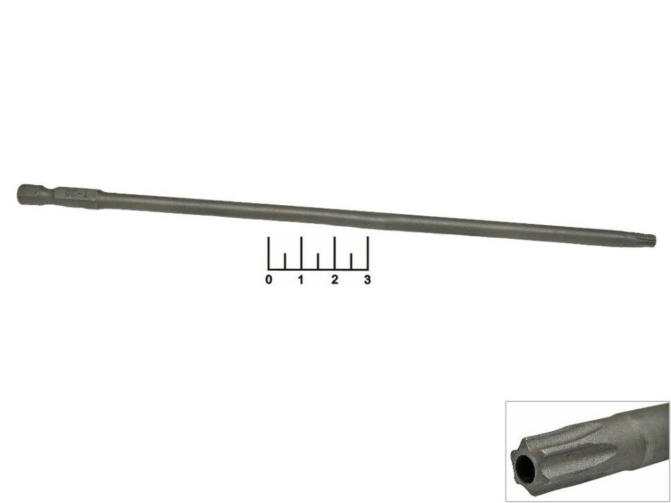 Бита T25 200мм (S2) Torx Skrab