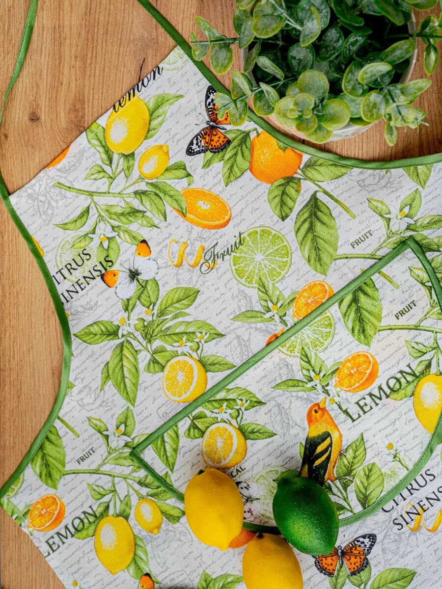 DOLLTALL / Фартук кухонный / Фартук с карманом / универсальный размер 42-54 / подарок для любимых женщин