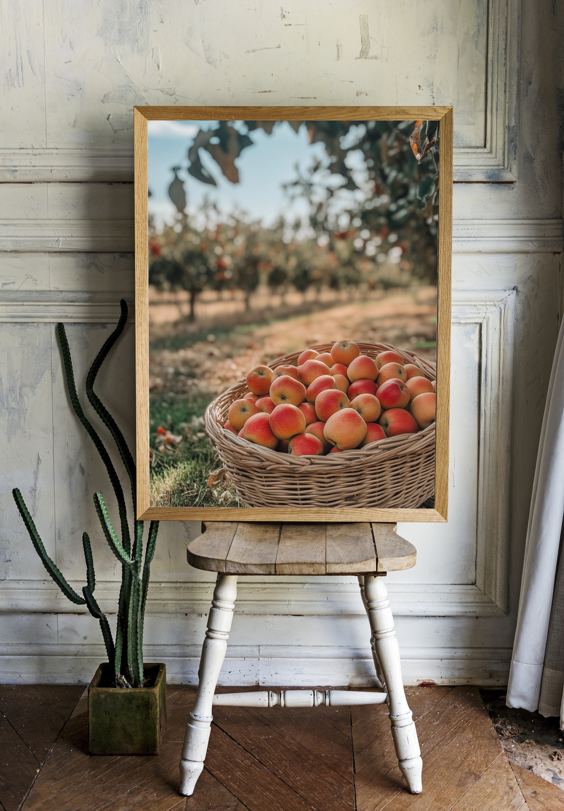 Постер "Сад с яблочной корзиной" 50x70 без рамы