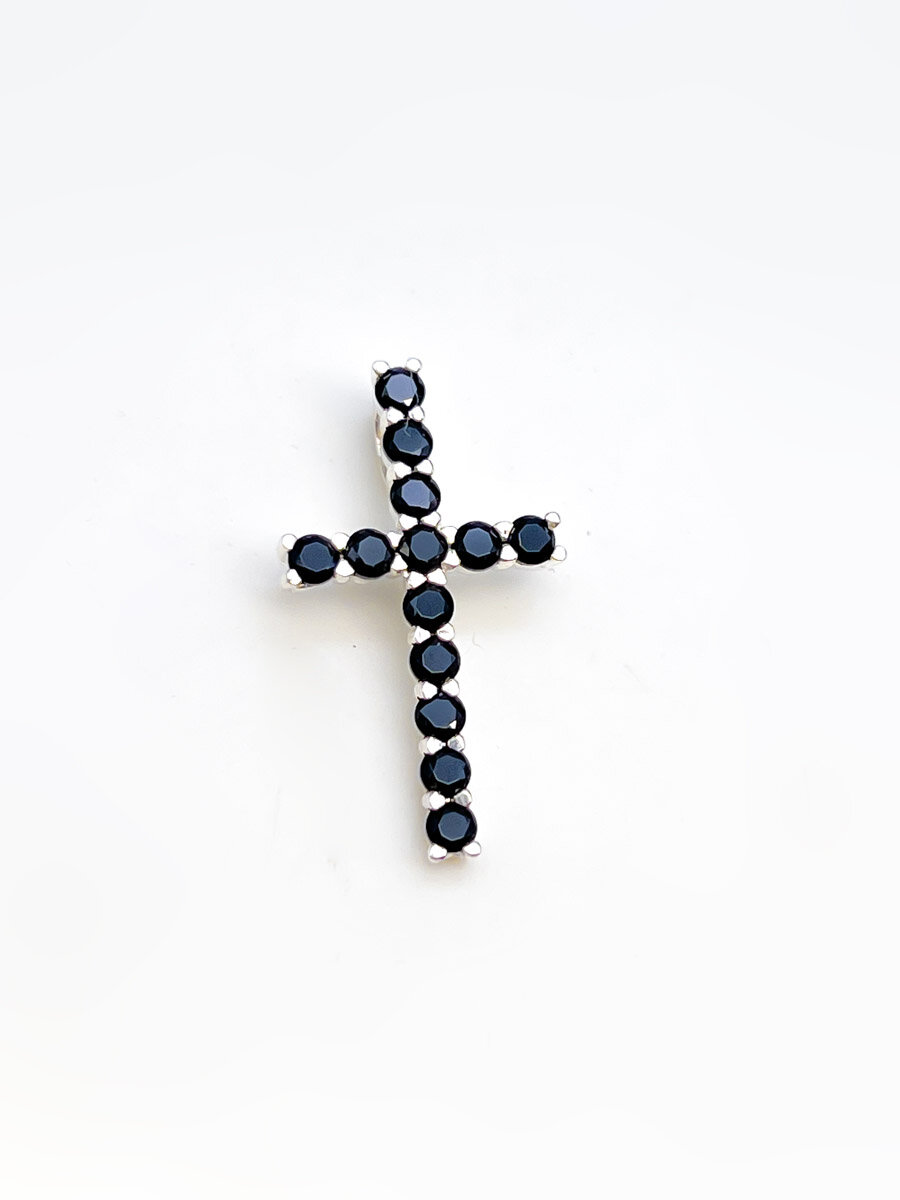 Подвеска, серебро, 925 проба, родирование, шпинель