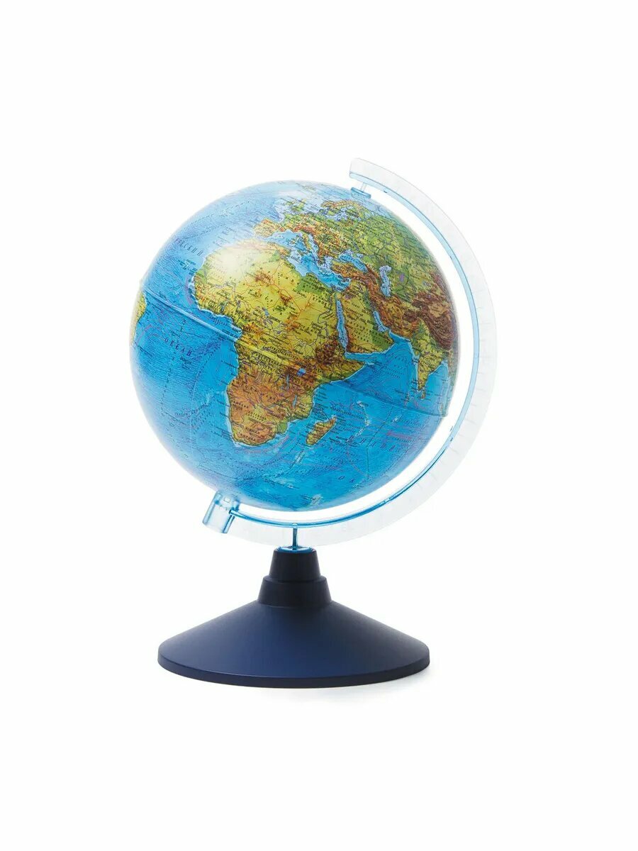 Глобус с физической картой