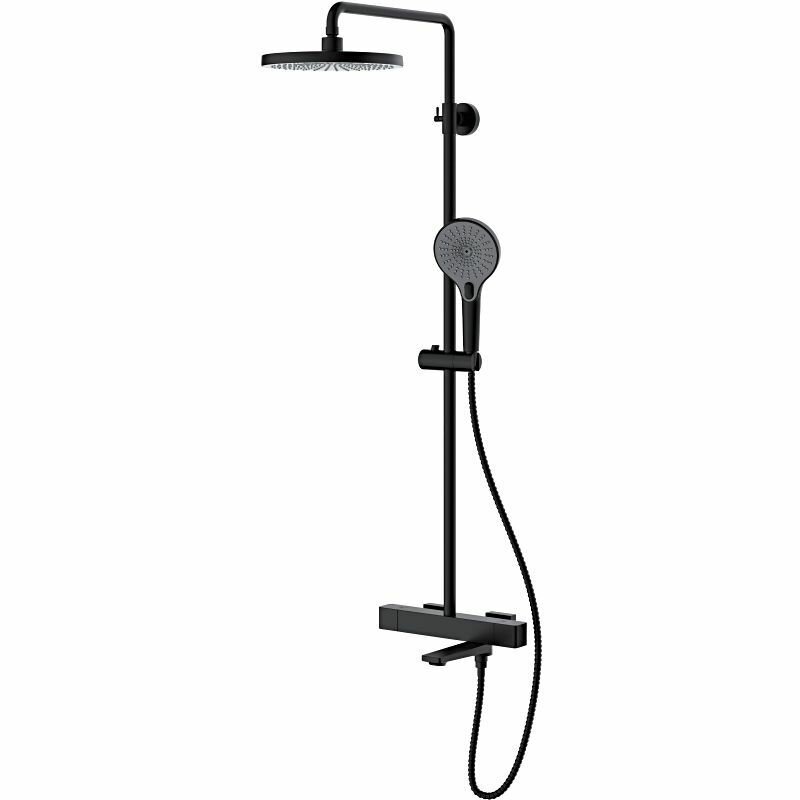 Душевая система Faop A2LZ40BG8-MB60LP с термостатом, черный