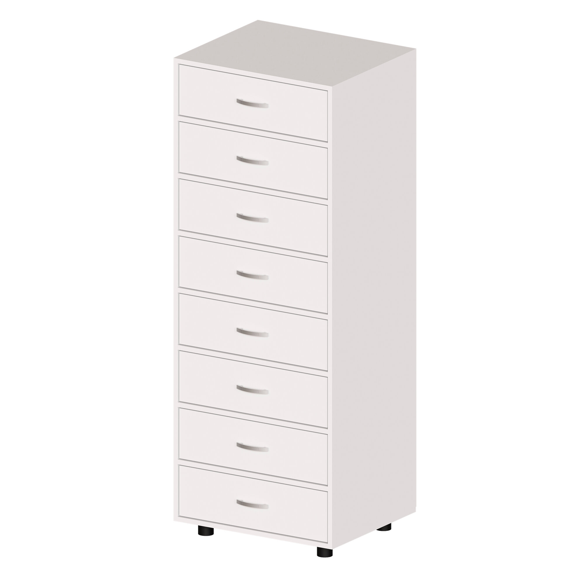 Комод СитиМебель-11 Ширина 60 см, Глубина 50 см, Высота 160 см, цвет: белый