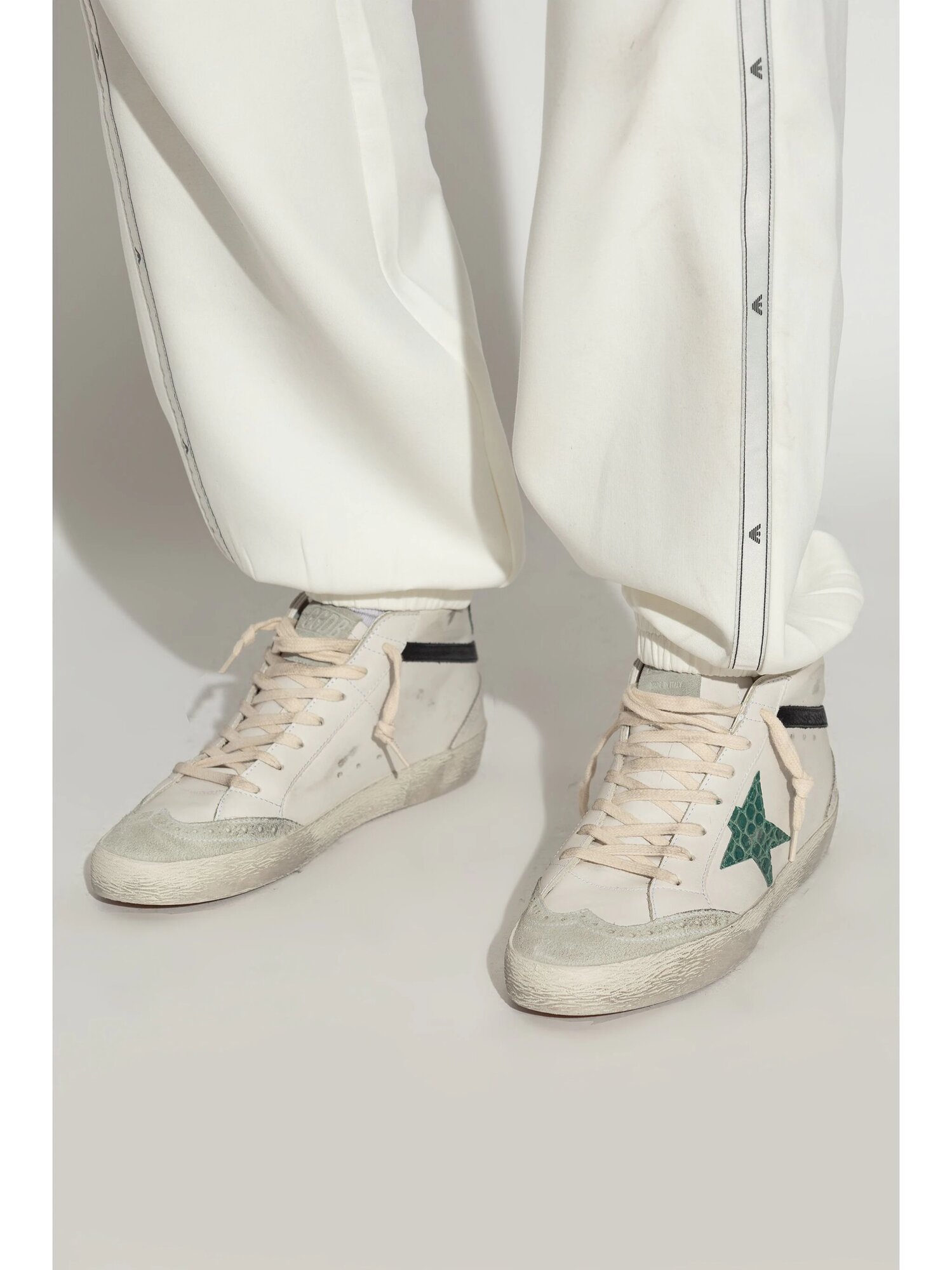 Кроссовки Golden Goose Mid Star Classic, размер 40, бежевый/белый — фото 1