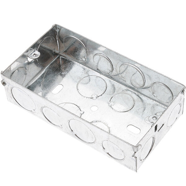 Коробка GB63510 монтажная 130х70х35мм металлическая оцинкованная, 16 вводов (7 шт. в комплекте)