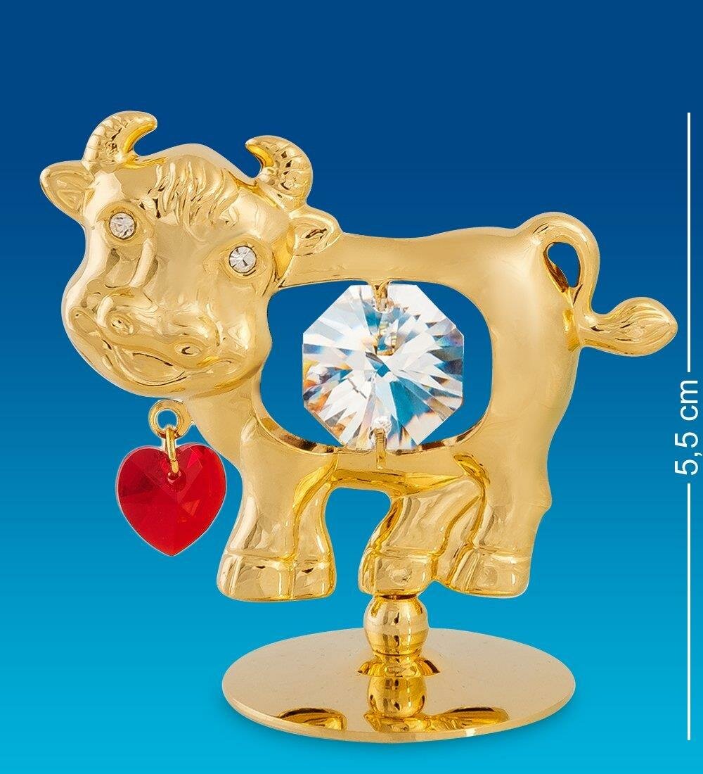 Фигурка на подставке Бык с сердечком A13243 Crystal Temptations, Металл, кристалл