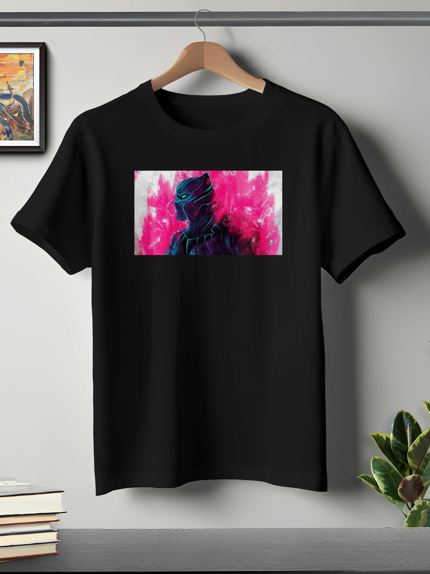 Футболка  Детская ONEQ 146 (11-12) размер с принтом Черная Пантера, черная