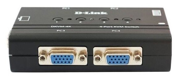 D-Link DKVM-4K/B2A/B2B 4-портовый KVM-переключатель с портами VGA и PS/2