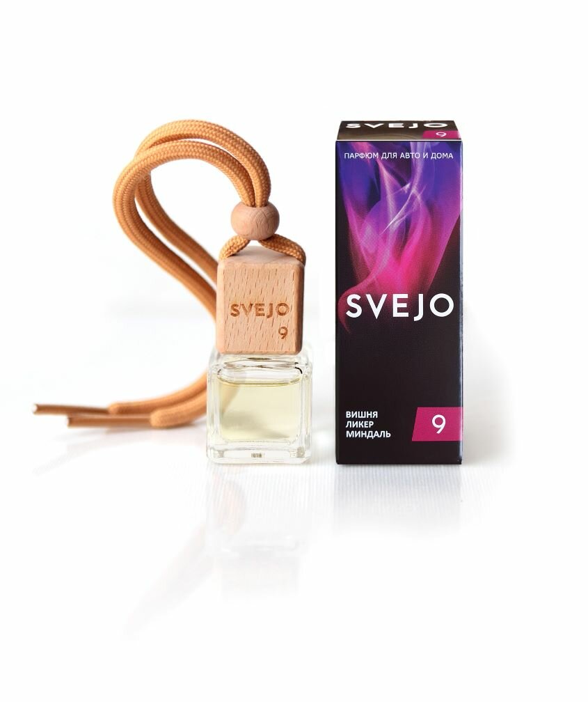 Ароматизатор для автомобиля Svejo N9 вишня-ликер-миндаль, флакон в коробке, 6мл