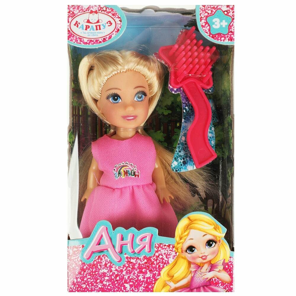 Кукла Аня 12 см. для девочки Карапуз ANNA-BF6-BB
