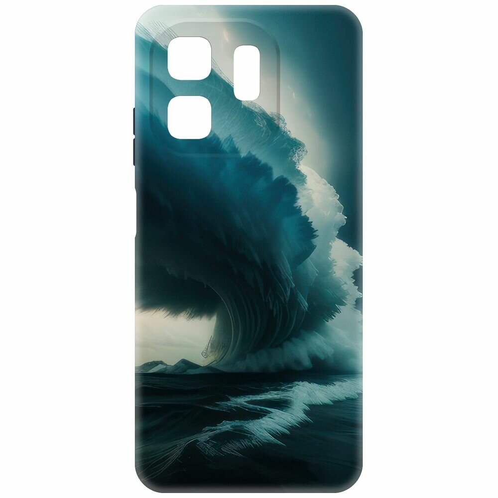 Чехол-накладка Krutoff Soft Case Торнадо для INFINIX Hot 50i черный