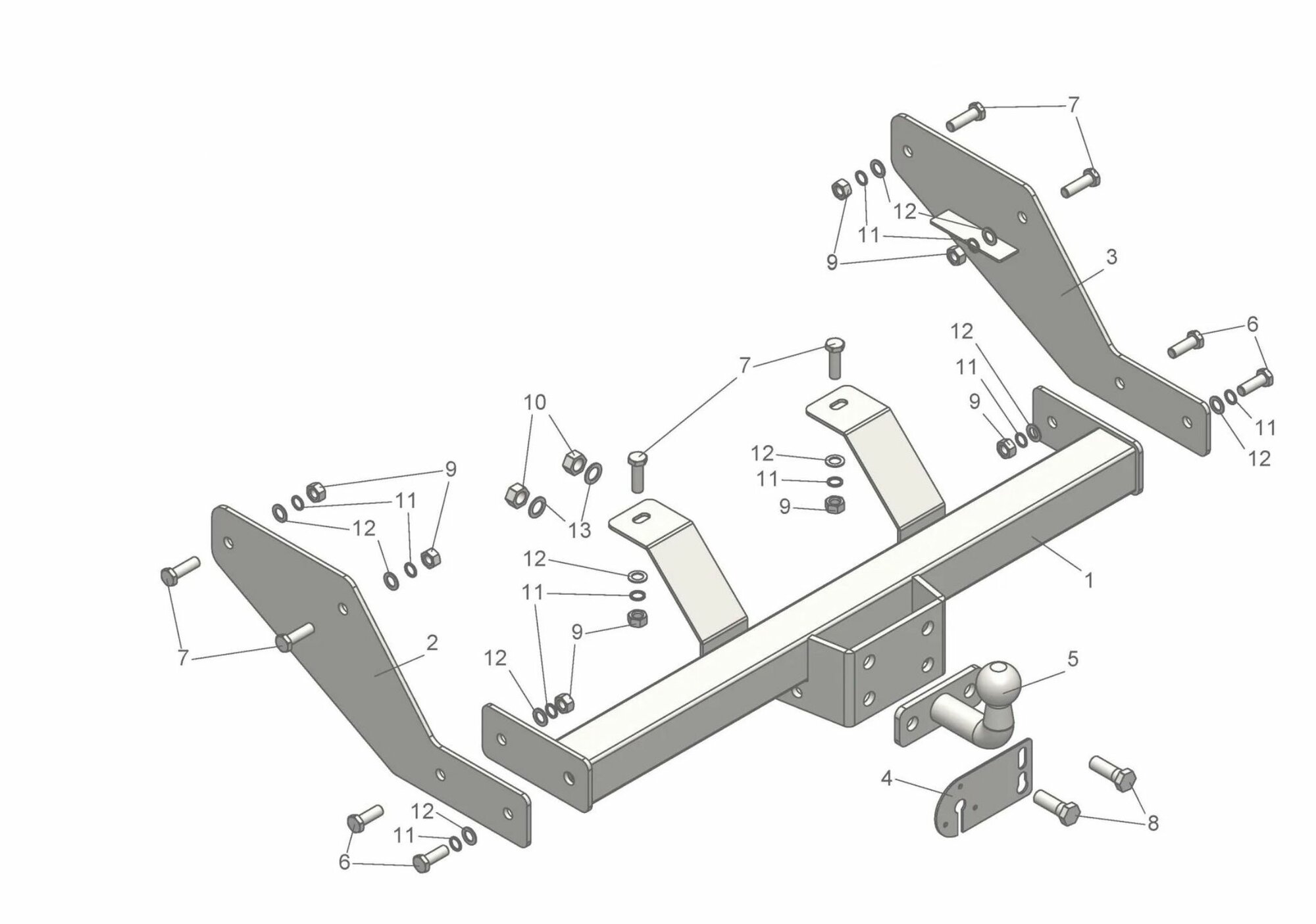 Фаркоп(прицепное) Tavials для Газ 2705, без снятия запасного колеса (паспорт и сертификат в комплекте)(без электрики)T-GAZ-01F