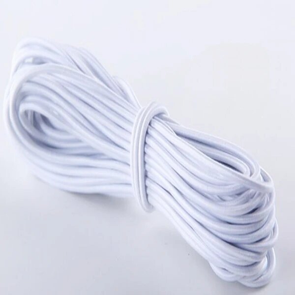 Эластичная лента MYDEMBMSSYGYI 1/1.5/2/3/4/5/6/8/10 мм белая, черная Белый, 2.5mm x 5yards, White