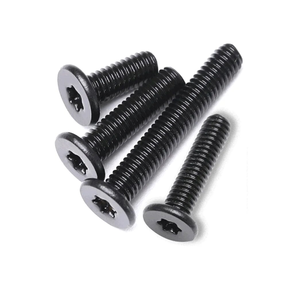 10/50x см M2 M2.5 M3 M4 M5 M6 черный 304 шестислойный ультратонкий плоский винт Torx с головкой для компьютера болт для материнской платы