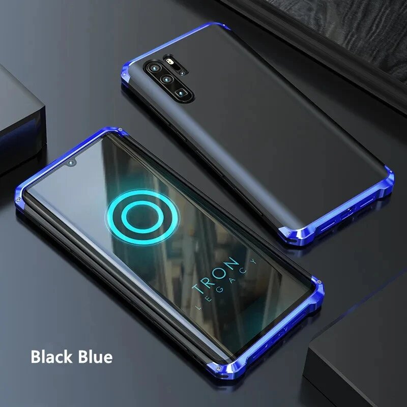 Противоударный бронированный металлический чехол для Huawei P30 Pro, жесткий бампер из алюминиевого сплава для Huawei P30 Pro, матовый чехол P30, чехол Синий, Синий