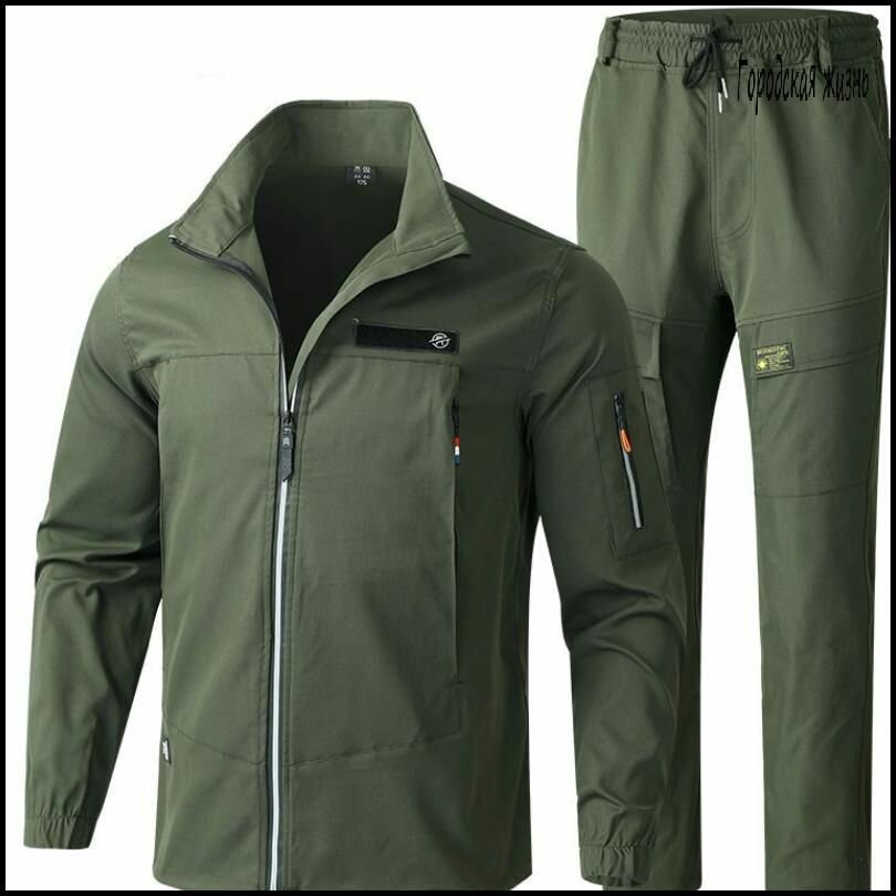 Мужская рабочая одежда из стрейча, подходит для строительства, ремонта автомобилей и т. д, устойчива к истиранию, загрязнению и разрывам