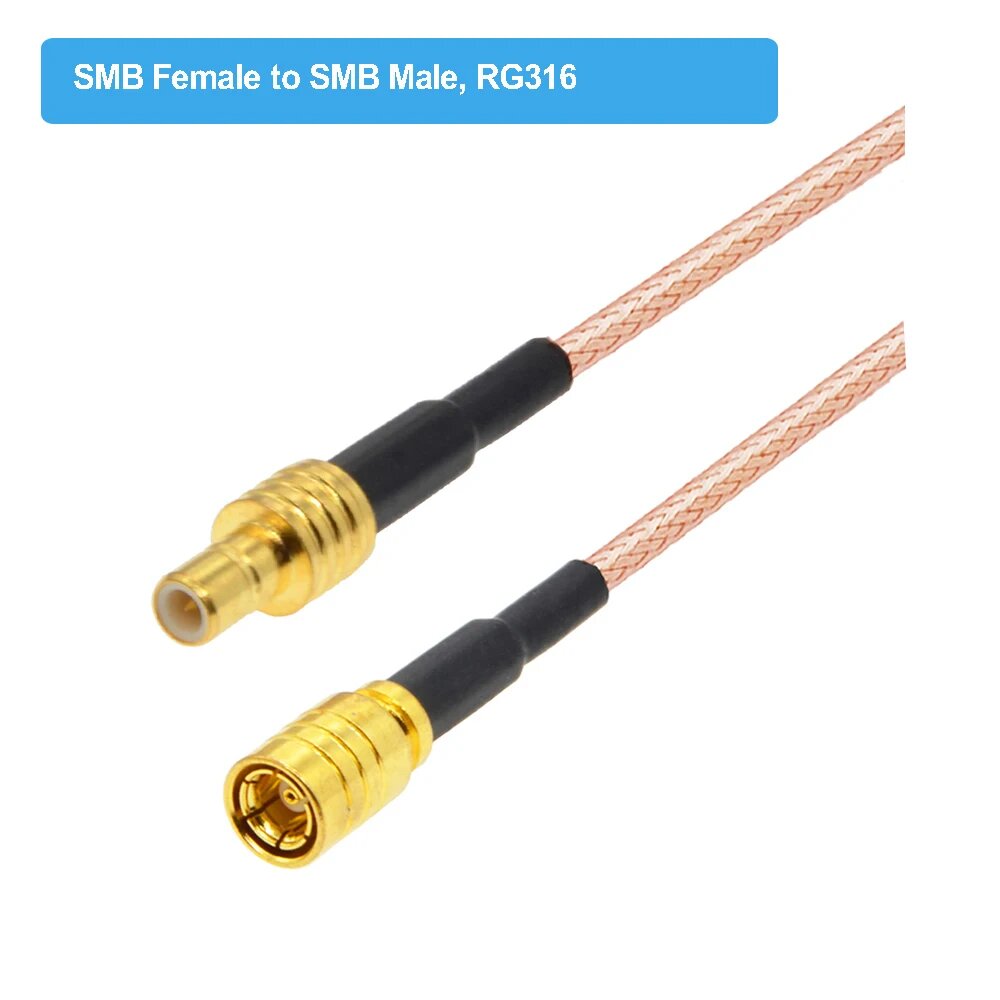 BEVOTOP BT1033-RG316 RF коаксиальный кабель SMB-SMB 10см 10CM, SMB M to SMB F