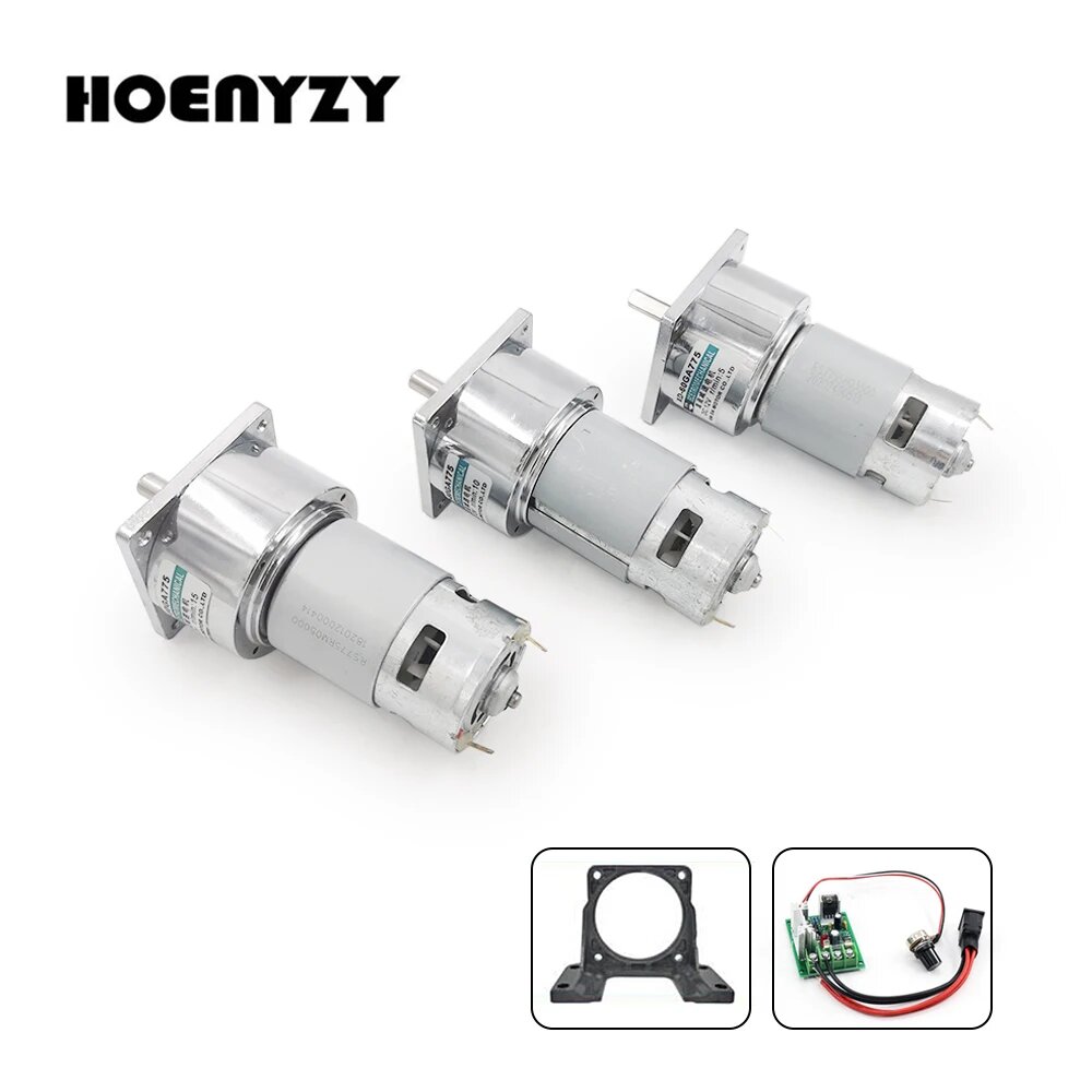 Мотор-редуктор HOENYZY 60GA775 12/24В 35Вт 12V 500rpm, TYPE B
