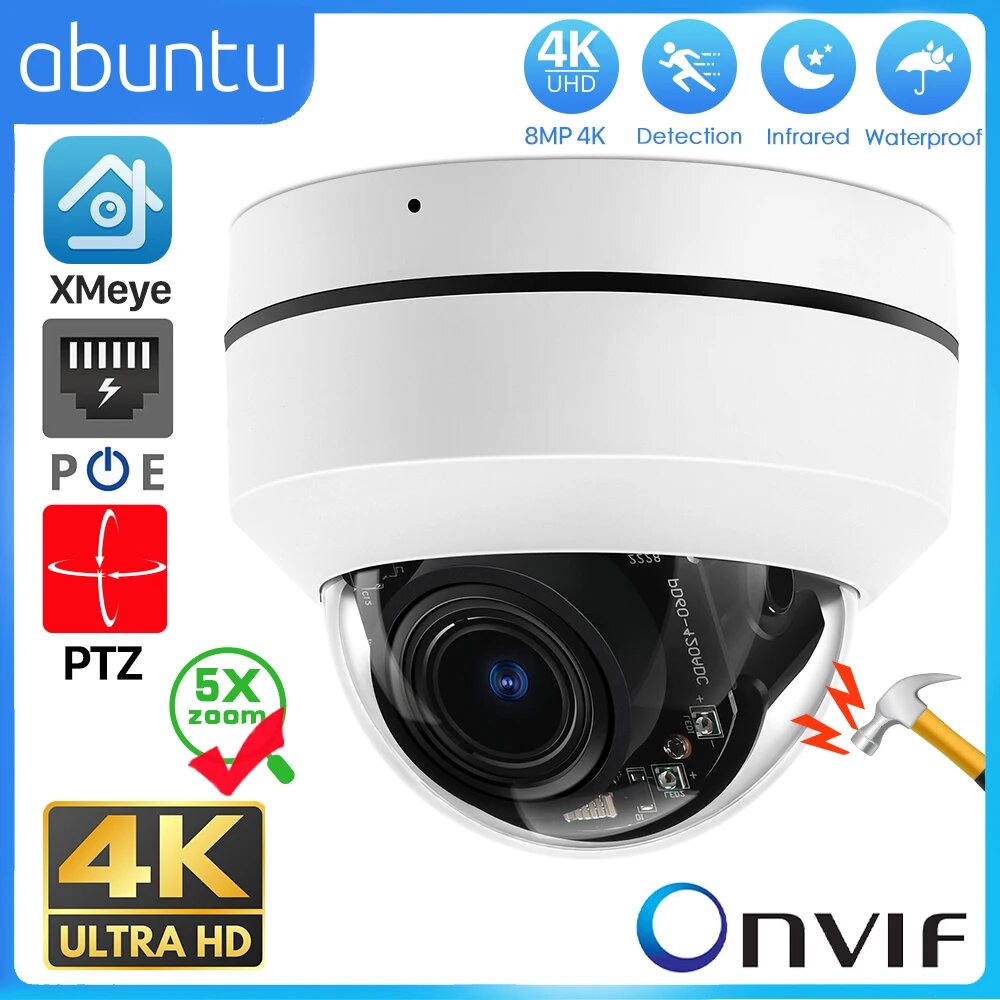 IP-камера Hikvision 8 Мп 4K PTZ 8MP POE Camera