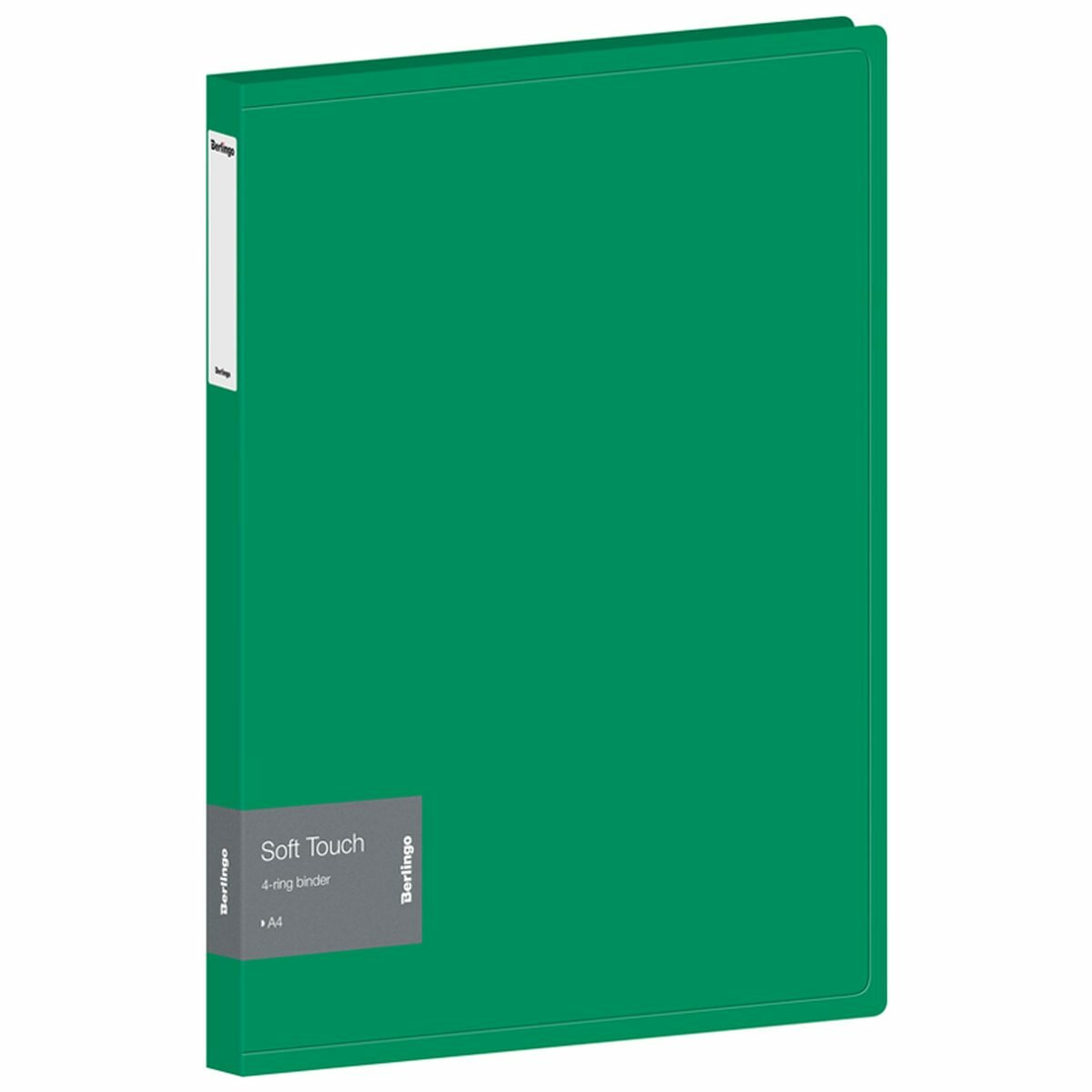 Папка на 4-х кольцах Berlingo Soft Touch (А4, корешок 24мм, 700мкм) зеленая (RB4_4D983)