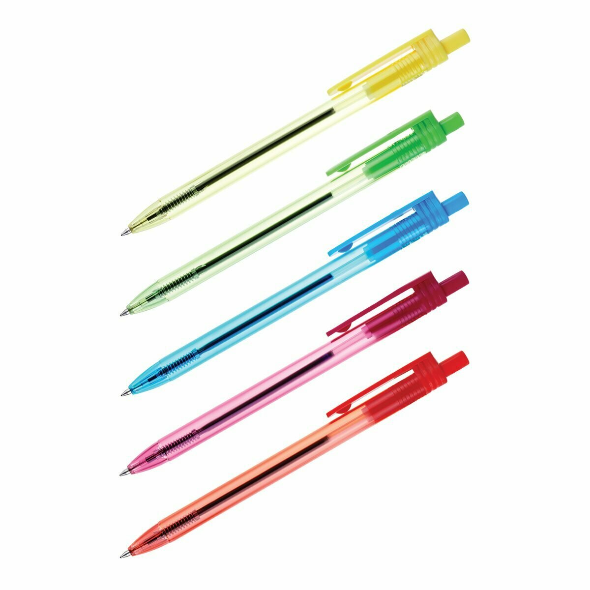 Ручка шариковая автоматическая OfficeSpace Juicy (0.5мм, синяя) (BPr_95038), 12шт.