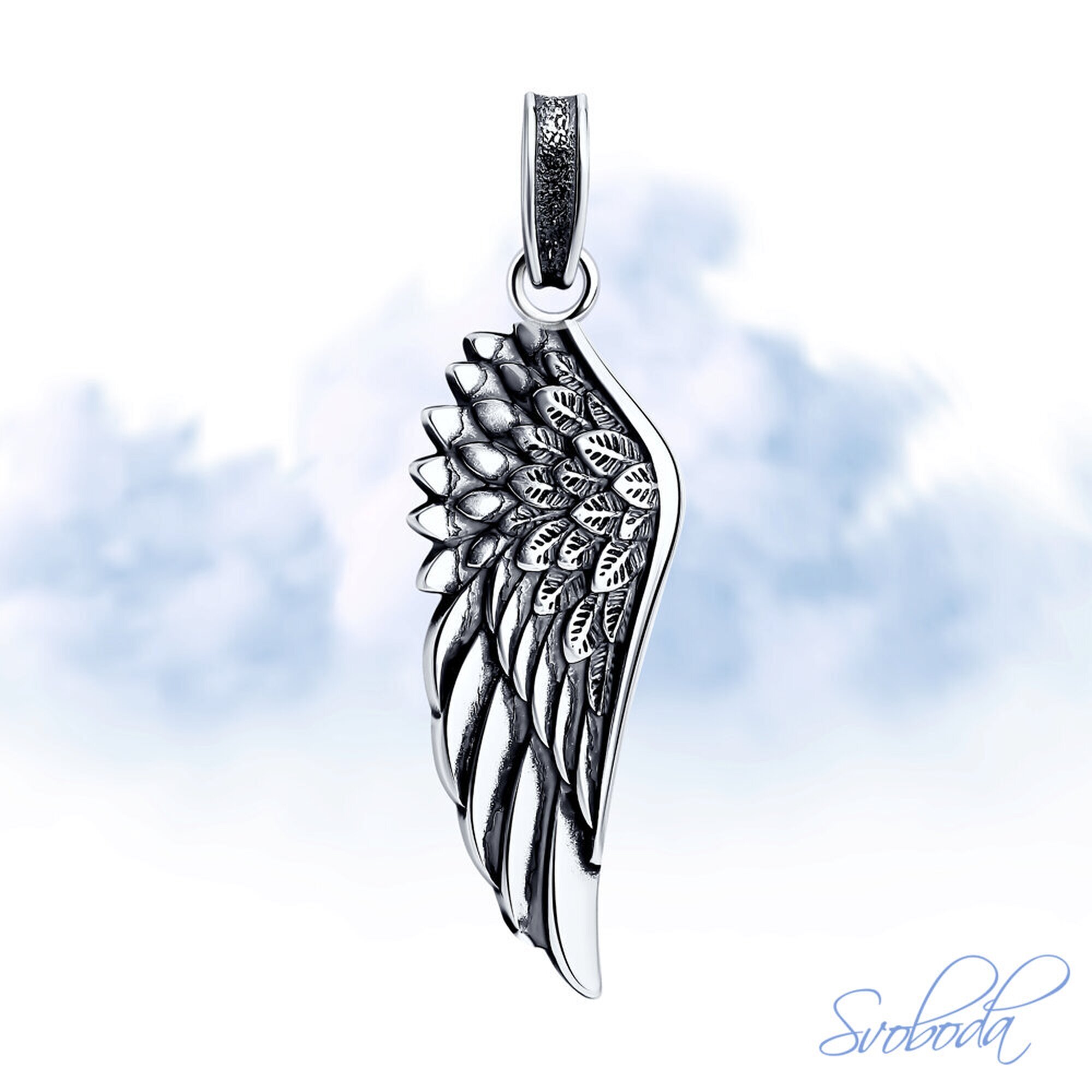 Подвеска, серебро, 925 проба, чернение