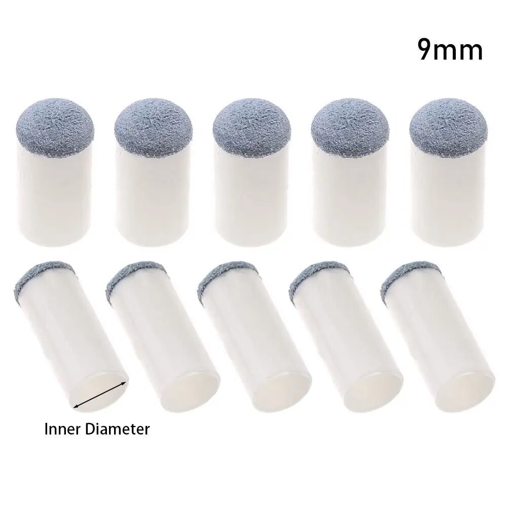 Насадки для бильярдного кия 10 шт, пластик, 9/10/11/12/13 мм 9mm