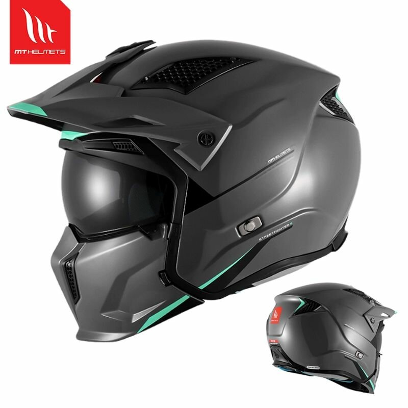 MT HELMETS Мотошлем, цвет: серый, размер: L