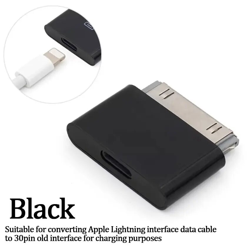 Адаптер Lightning 8Pin - 30Pin, черный