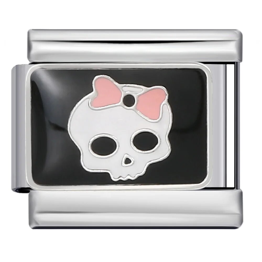 Итальянский шарм из нержавеющей стали URING для браслета 9 мм Черный, ICJ1166