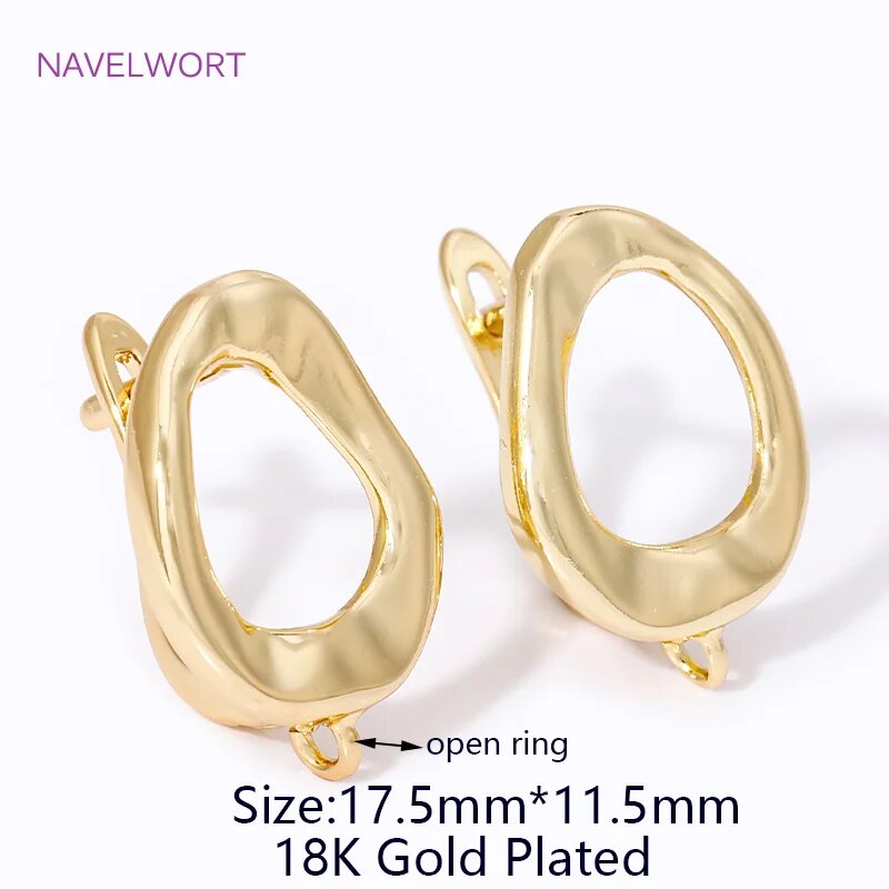 NAVELWORT Позолоченные застежки для сережек 2/4 шт. 2 pieces, 18K Gold Plated