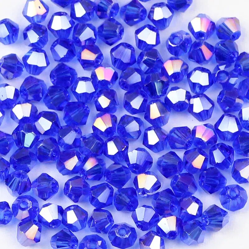 WLYeeS бусины из австрийских кристаллов 100 шт. multicolor 4 мм Синий, Dark Blue