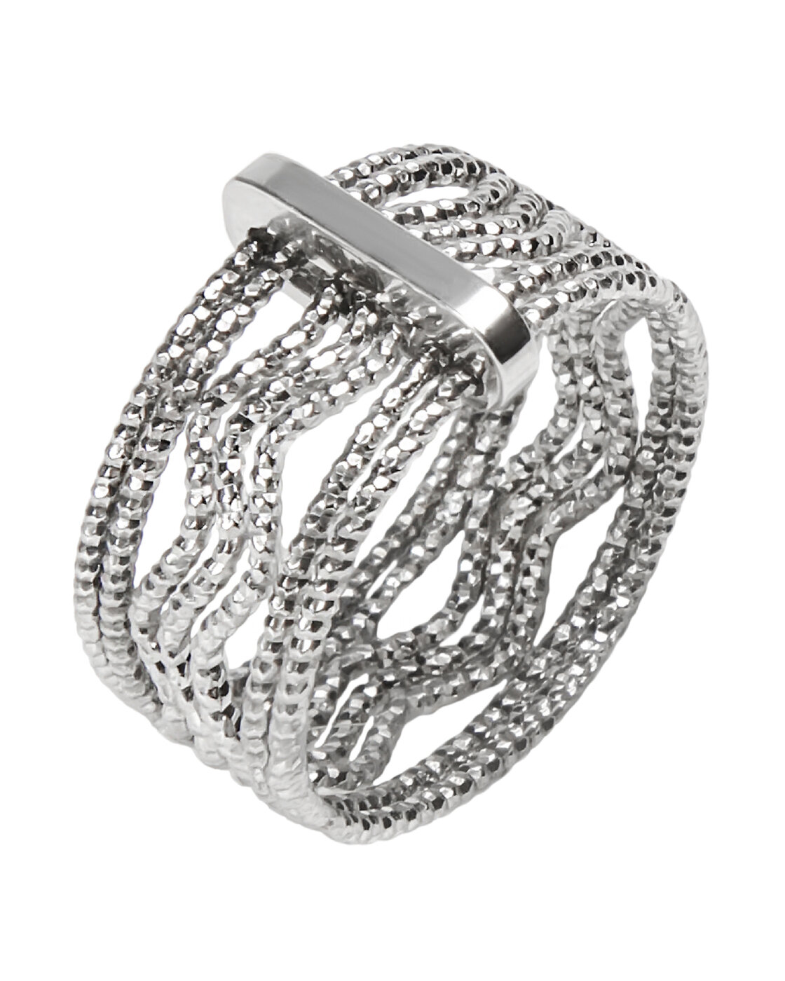 Кольцо дорожка, тонкое, серебро, 925 проба, родирование