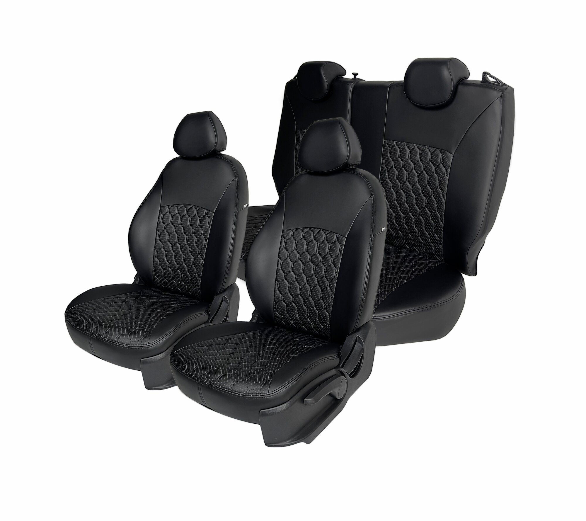 Чехлы на сиденья HYUNDAI Accent (Тагаз) 1999-2012 г. в. Раздельная спинка заднего ряда сидений 60/40, сиденье сплошное