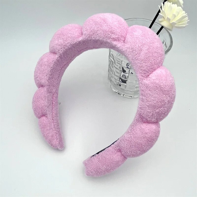 Женская повязка на голову с губкой, женский ободок для волос для умывания повязка повязка косметическая на голову мягкий повязка на голову косметическая белая повязка на голову розовый повязка для макияжа