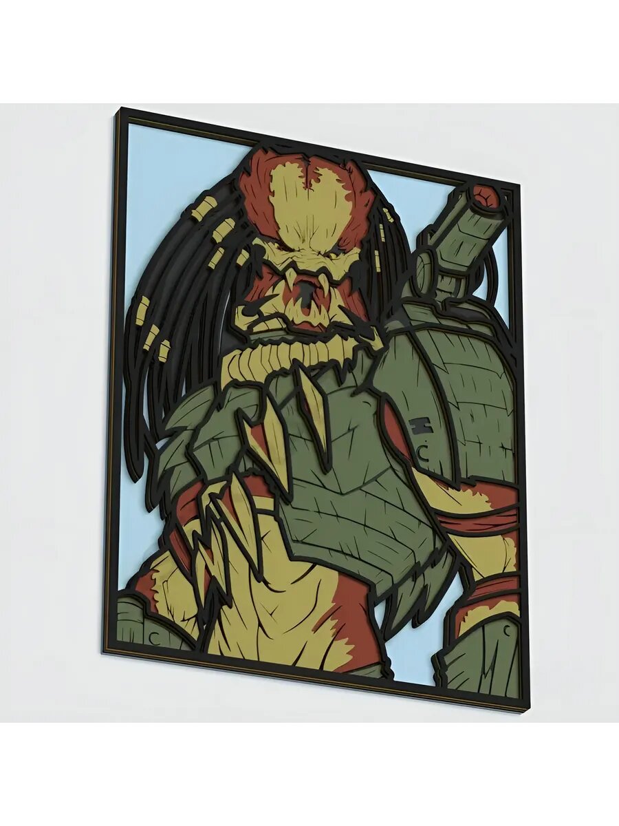 3D Картина по номерам из дерева Хищник, 23x30 см